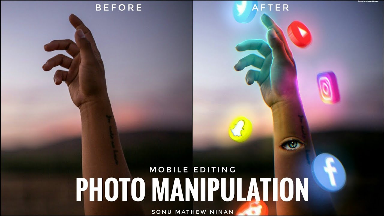 Social Media Mobile Manipulation| Speed Art - YouTube