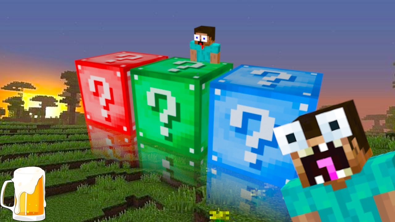 Drunk Gaming | Minecraft | DRUNK LUCKY BLOCK RACE - YouTube