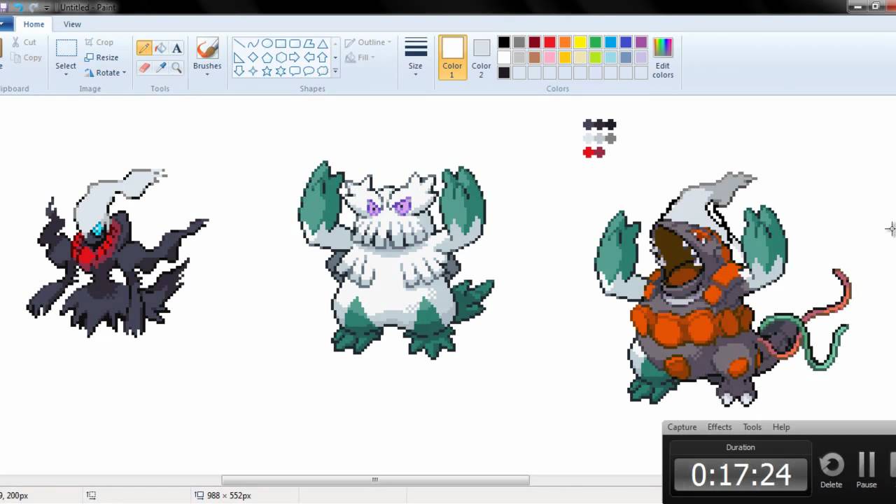 Pokemon Sprite: Abomasnow and Rhyperior - YouTube