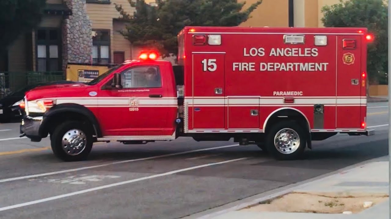 LAFD Rescue 15 & Rescue 815 Responding - YouTube