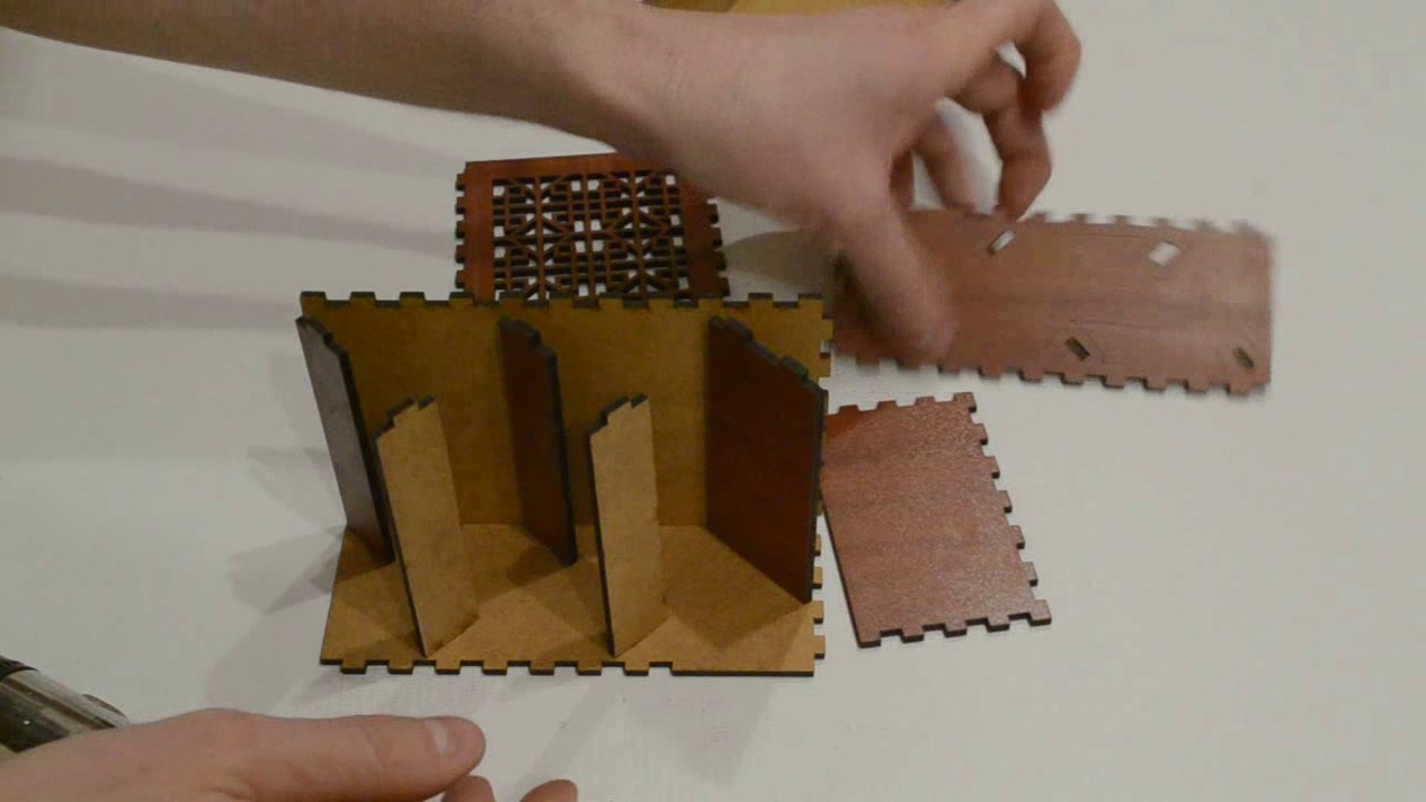 Dice Tower laser cut - YouTube