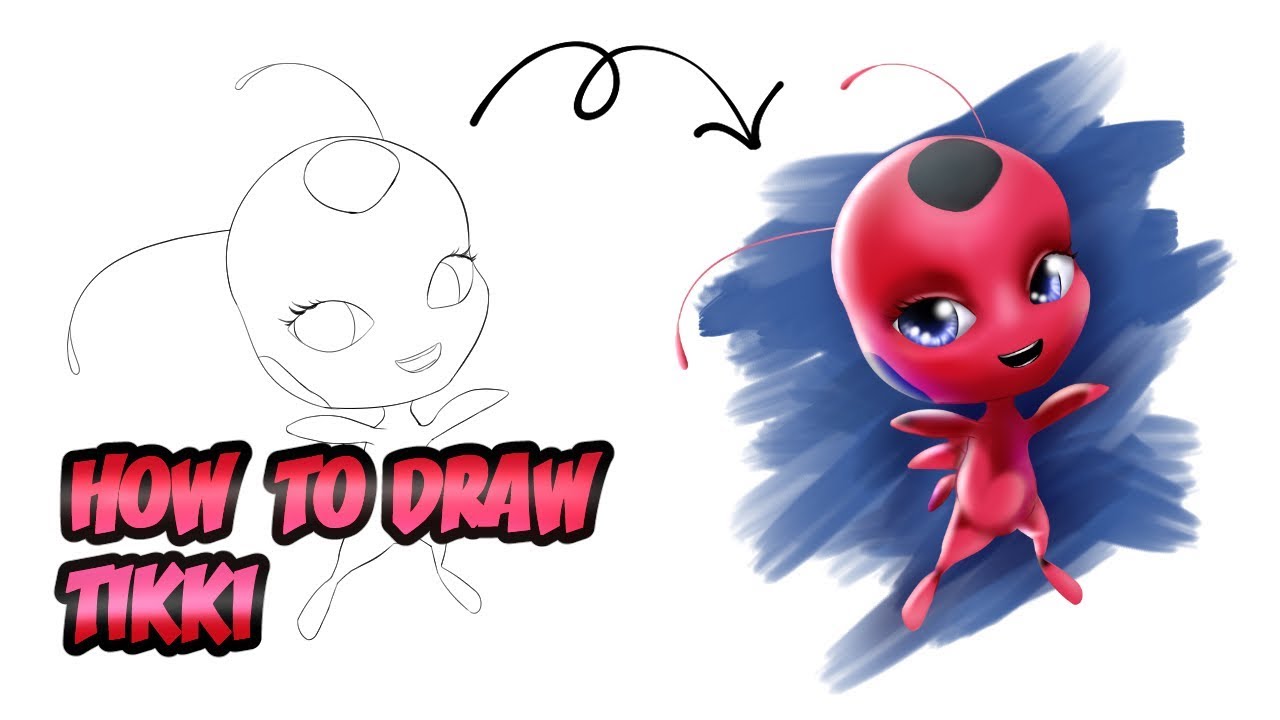 How to Draw Tikki (Miraculous Ladybug) - YouTube