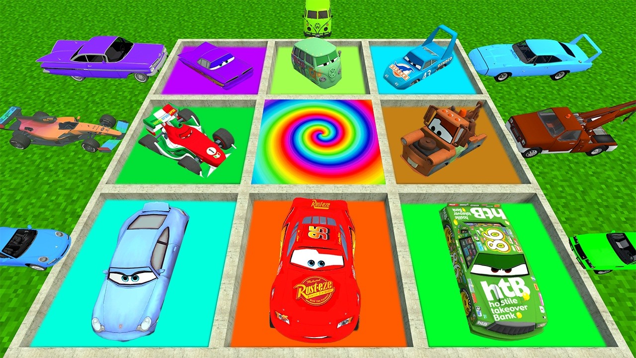 CHOOSE PIT PORTAL LIGHTNING MQUEEN AND HIS FRIENDS CARS SALLY TOW MATER ...