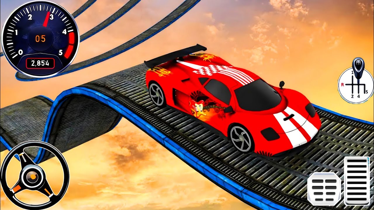 Impossible Mega Car Ramps - Mega Car Stunt Game - Android Gameplay ...
