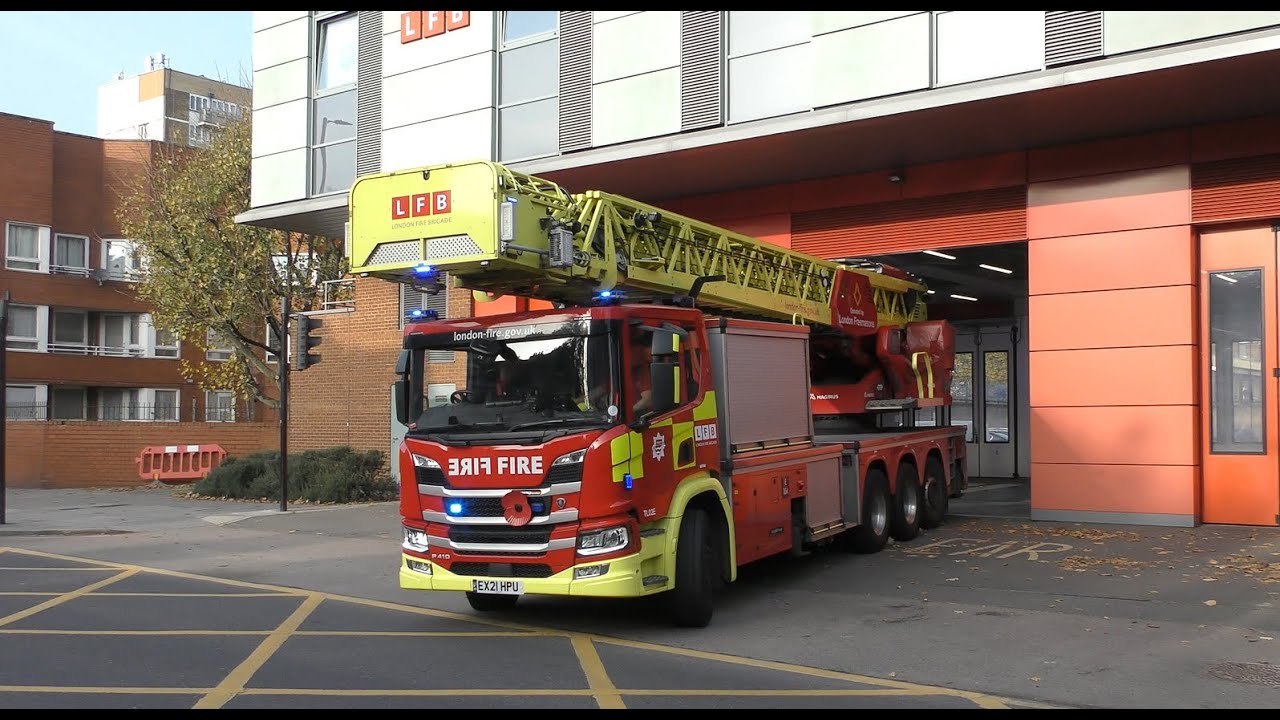 London Fire Brigade- Old Kent Road 64m TL Turnout November 2024 - YouTube
