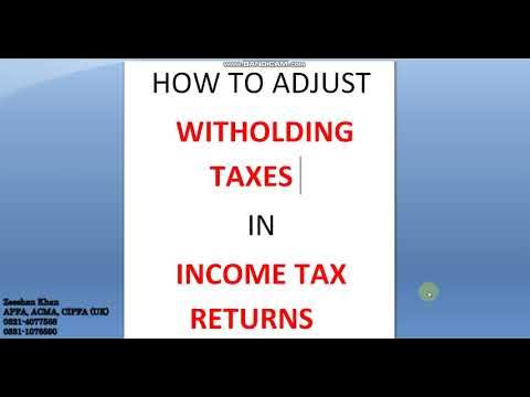 How to Adjust Withholding Tax in Income Tax Return - Withholding tax Adjustment in Income Tax ...