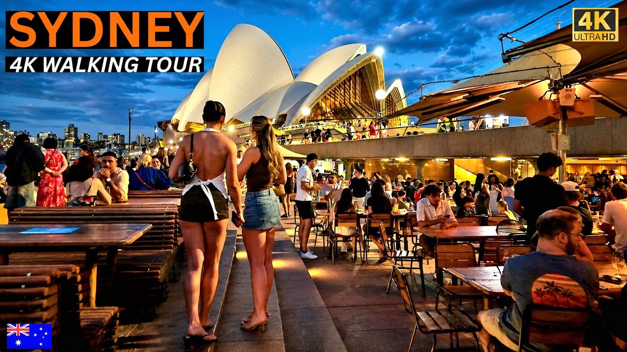 Sydney 4K Walking - Must Watch This Stunning Sydney Night Walk | 4K ...