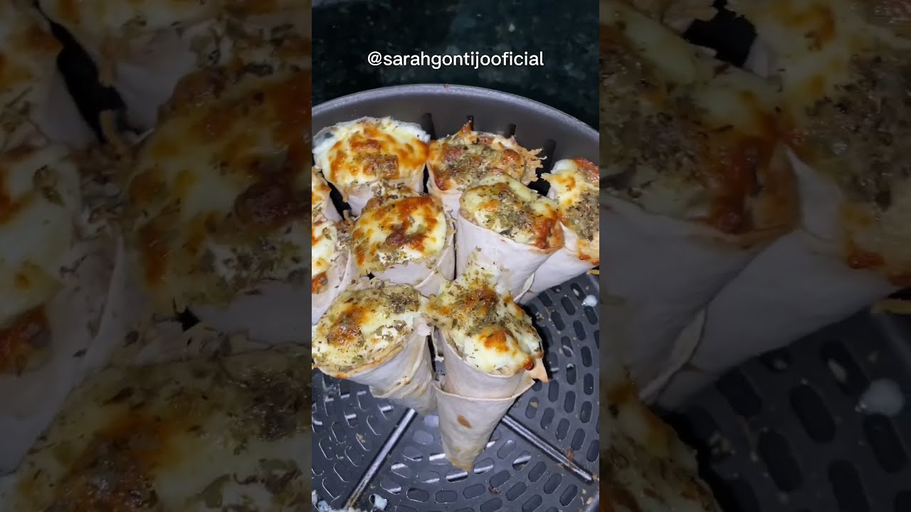 RAP 10 NA AIR FRY - LANCHE RÁPIDO - CONES DE RAP 10 (Pizza cone - Cone de pizza) #receitafacil ...