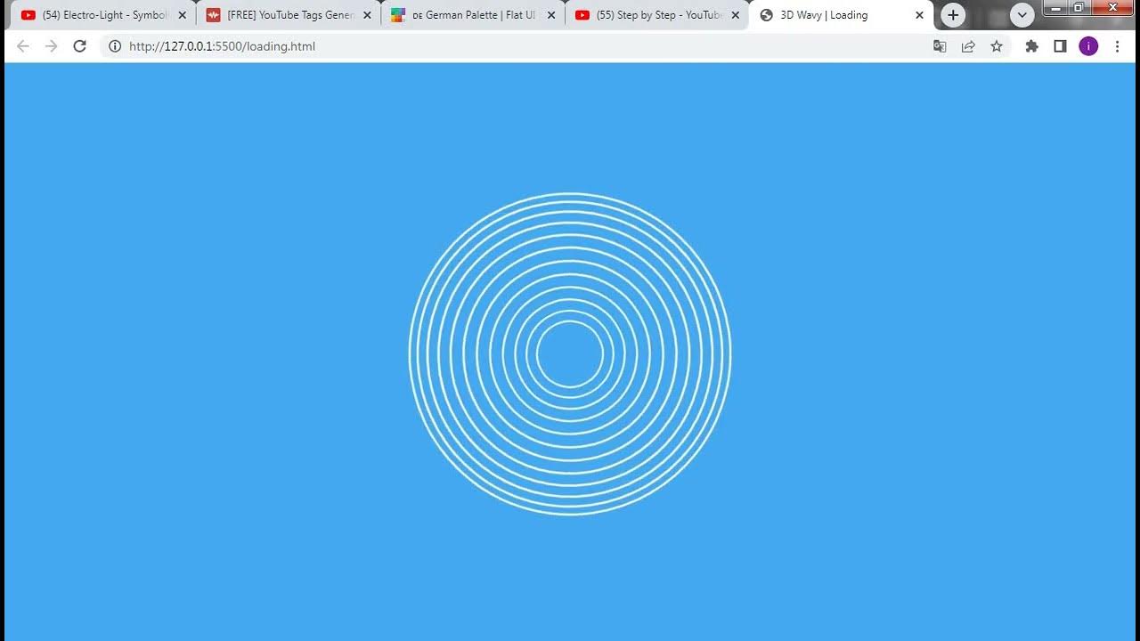 CSS 3D Wavy loading animation using HTML - CSS - YouTube