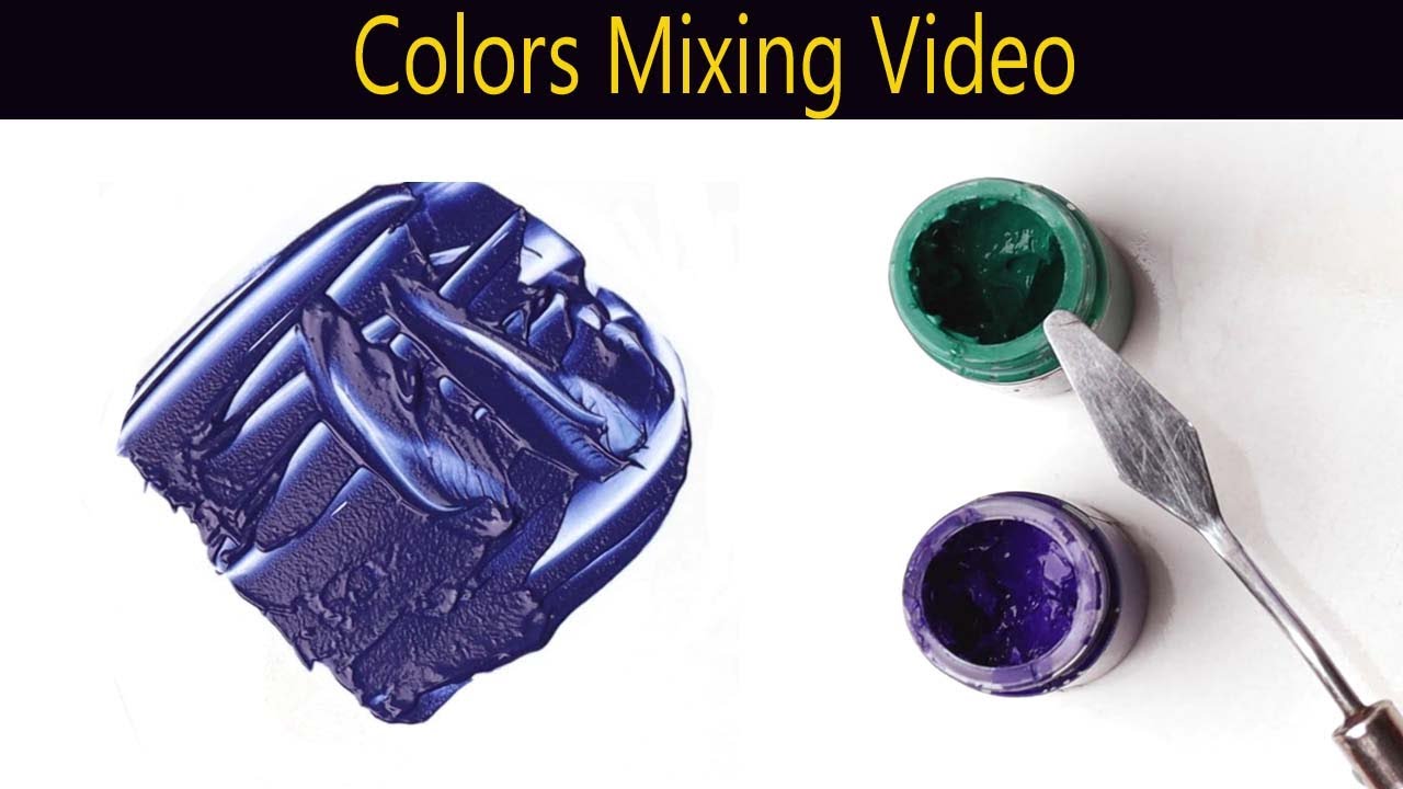 How To Mix Green And Violet Make Classic Blue Color - YouTube