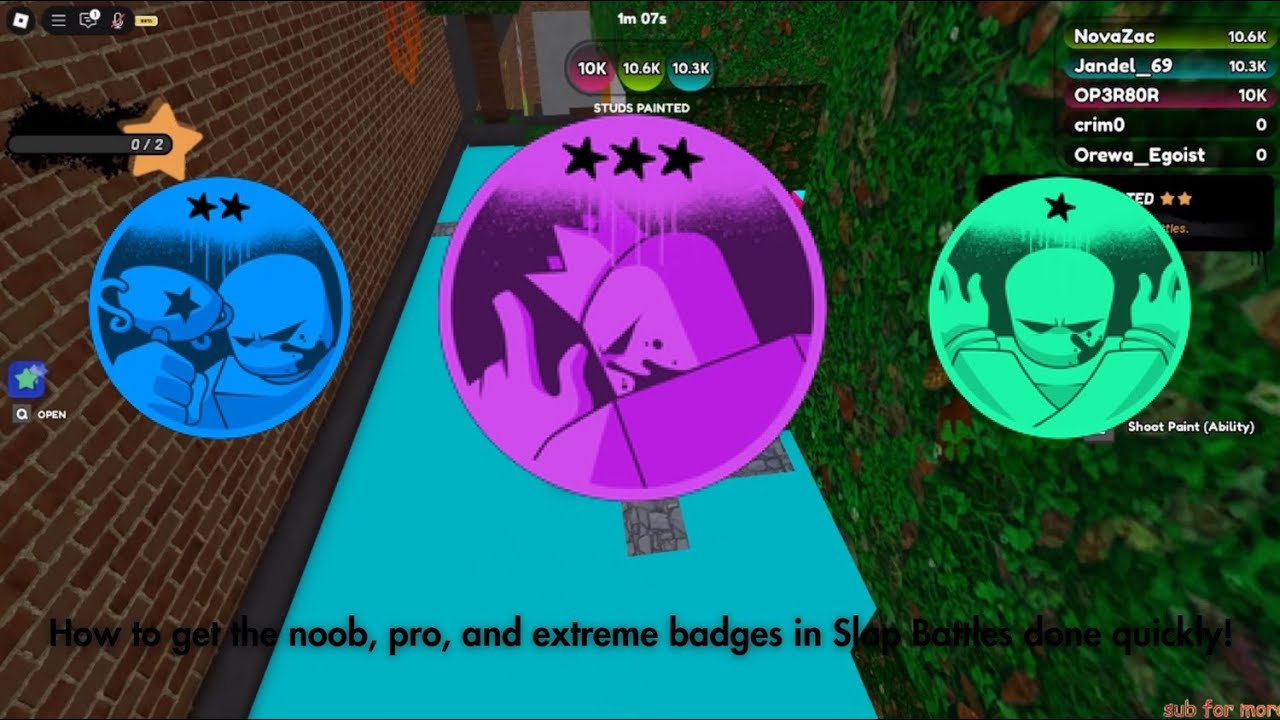 How to get ALL of the Noob, Pro, and Master badges in Slap Battles ...