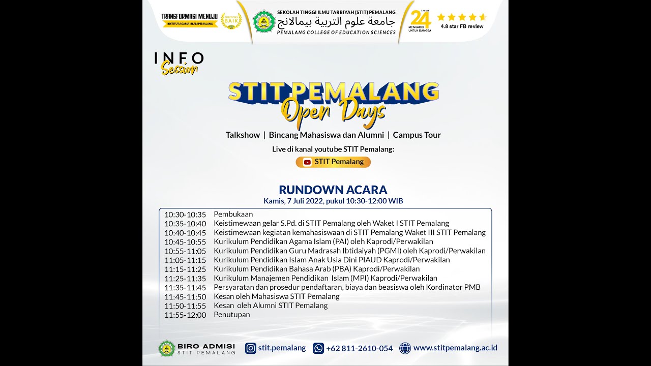 STIT Pemalang Open Days 2022 - YouTube