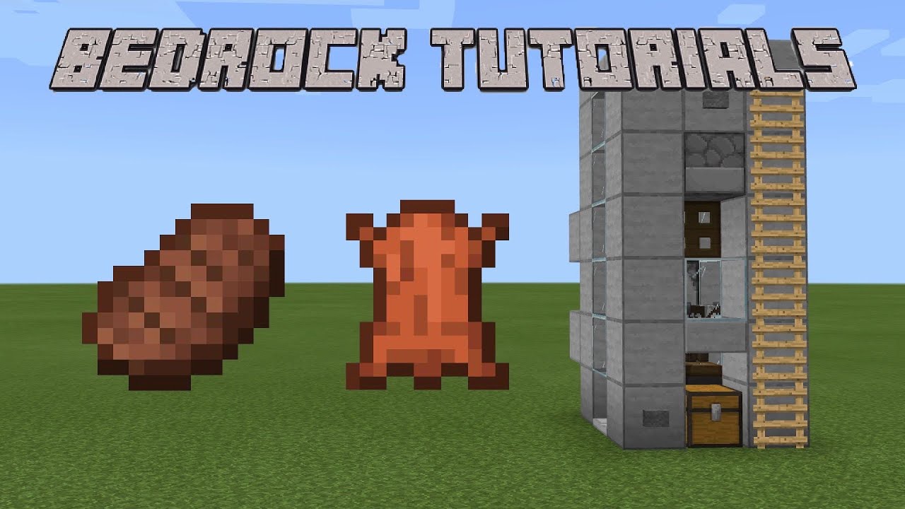 Semi-AFK Cow Farm | Minecraft Bedrock Tutorials #4 [FIX IN DESCRIPTION ...