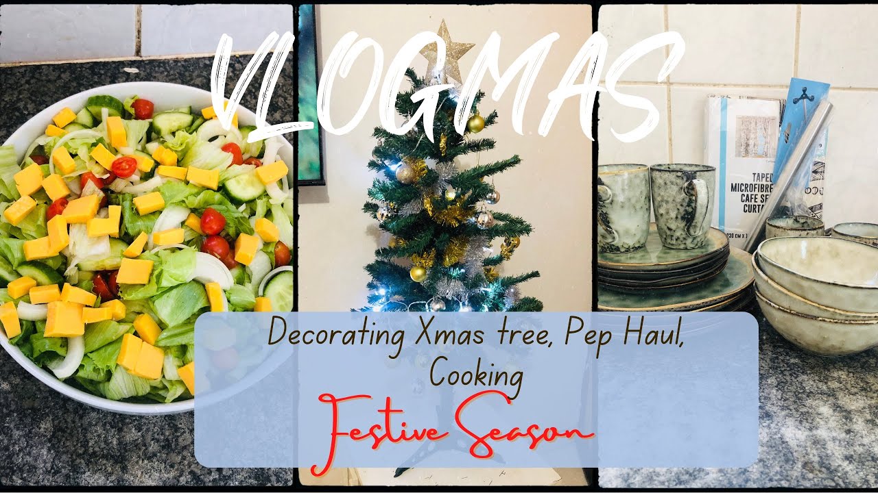 VLOGMAS EP1...DECORATING THE XMAS TREE, PEP HOME HAUL, COOKING ...