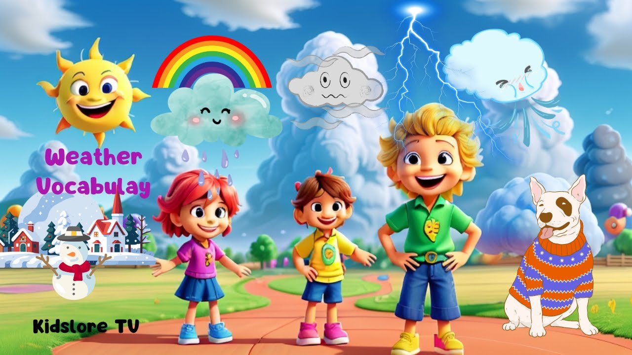 Learn Weather Vocabulary for Kids | Fun and Easy Weather Words ...