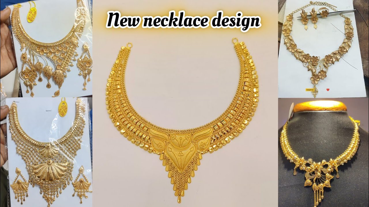 new most beautiful gold necklace design 2024 / sonsr nekles design ...