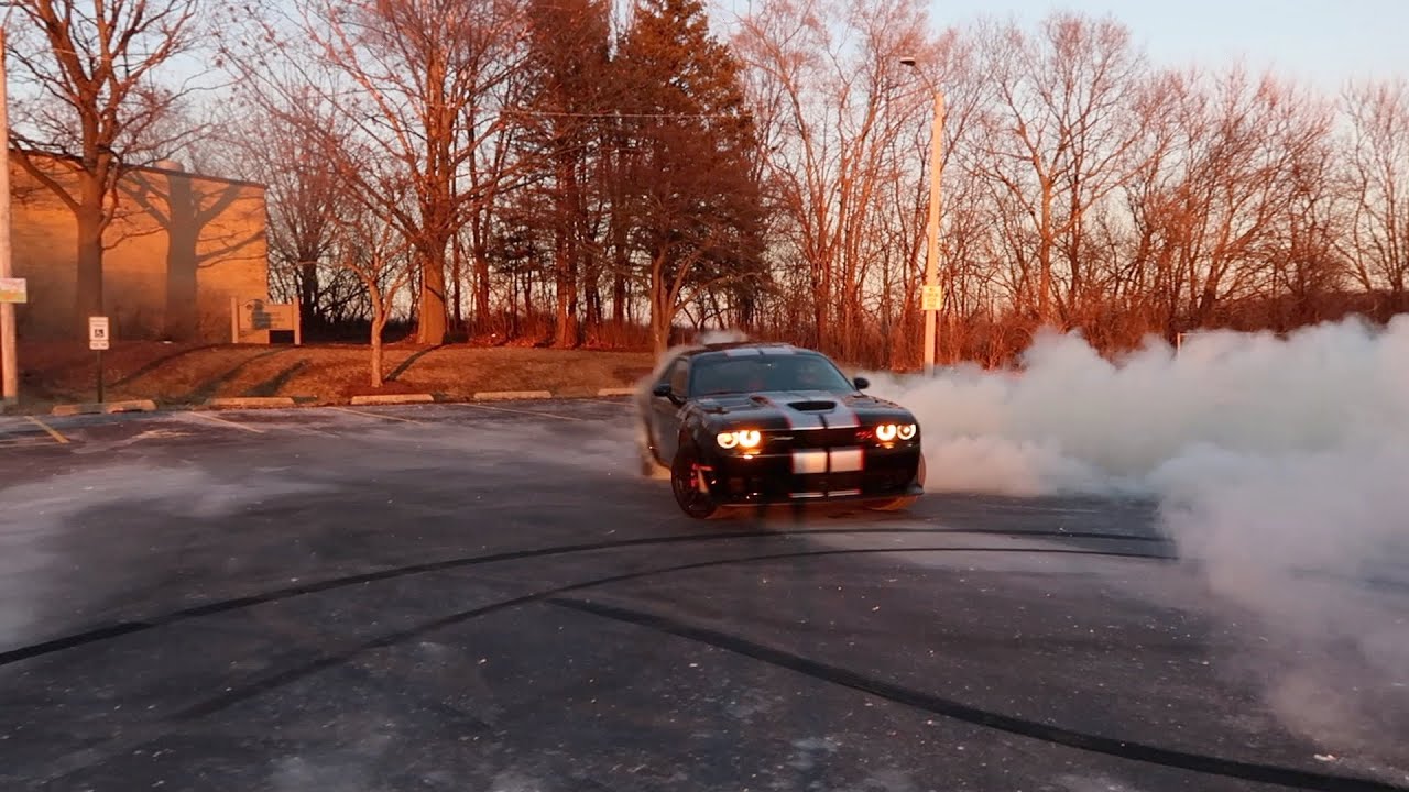 Swinging / Drifting 2021 Dodge Challenger Widebody Scat Pack - YouTube