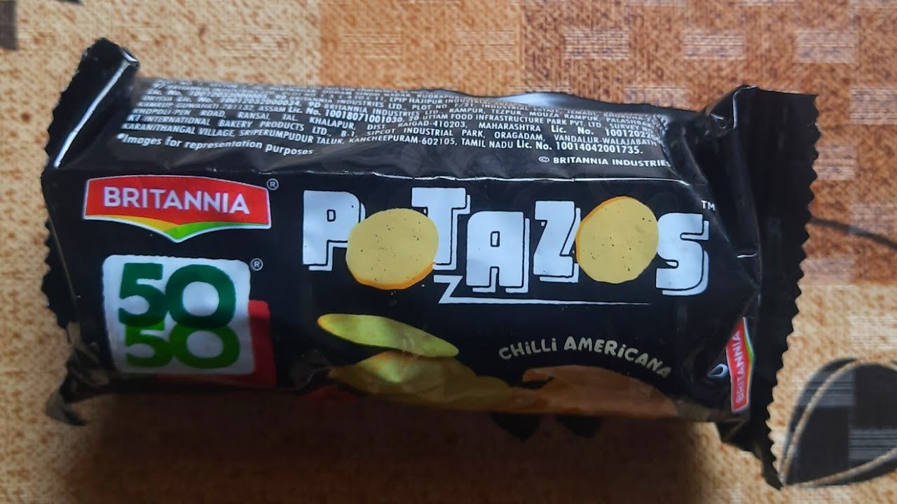 Britannia 50 50 potazos chili Americana - YouTube