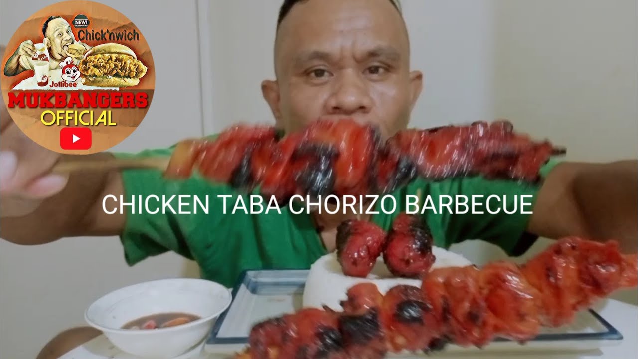CHICKEN TABA CHORIZO BARBECUE RICE MUKBANG - YouTube