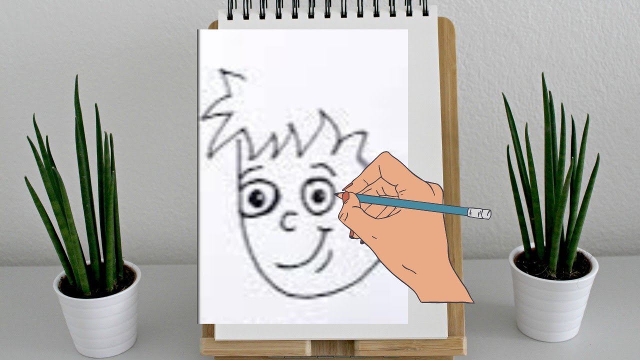 How to draw cartoon face | Draw a Face in 1 minute - YouTube