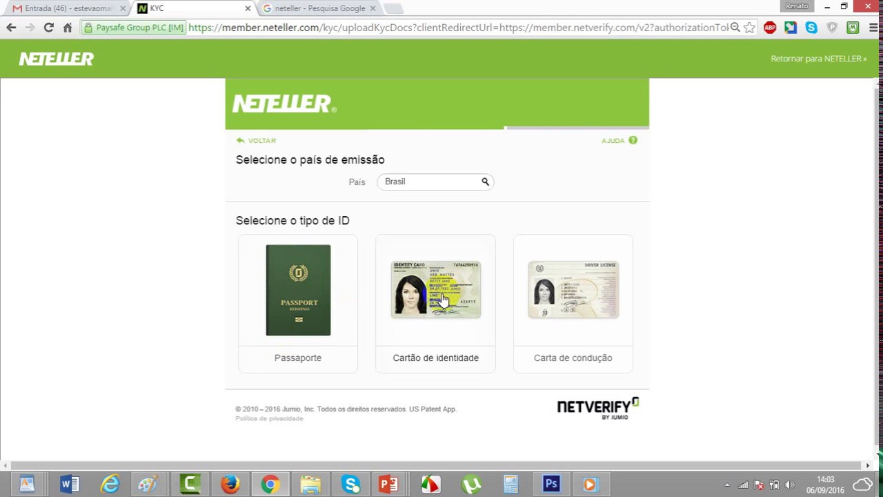 COMO FAZER UMA CONTA NETELLER E AUTENTICAR - YouTube