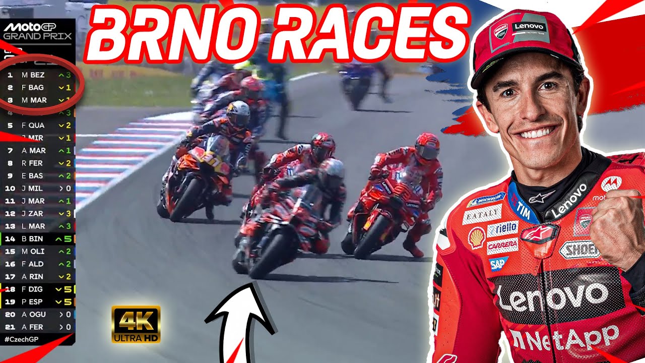 🚀 MOTOGP 2025 BRNO RACES HIGHLIGHTS MARC MARQUEZ a RITMO de RECORD ...