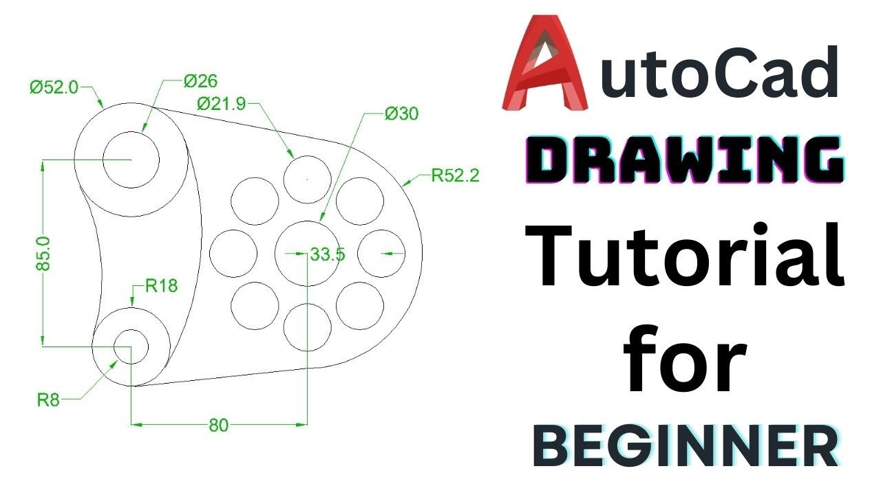 basic 2d drawing in autocad - YouTube