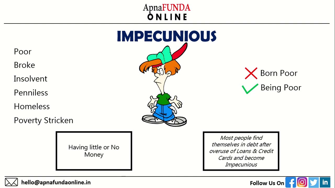 Word Of The Day - Impecunious | Build your Vocabulary | ApnaFUNDA ...