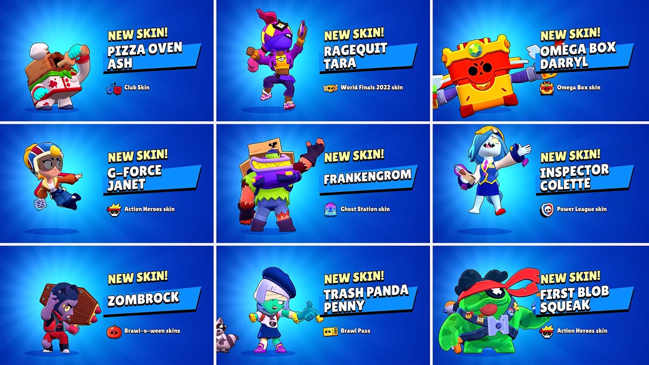 All Ghost Station Skins Unlock Animations | Brawl Stars - YouTube