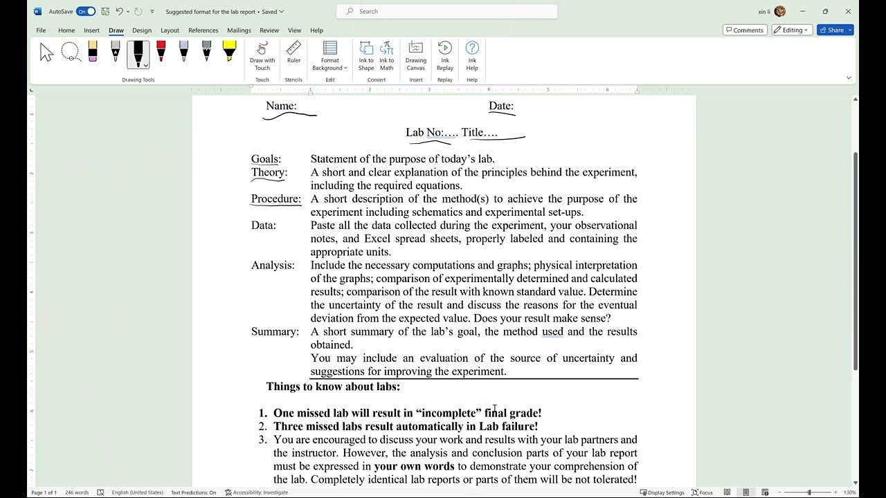 Physics labs: how to write a lab report - YouTube