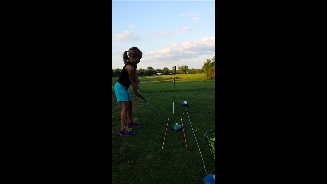 Junior Golf ! Target practice , 5 yr old girl . - YouTube