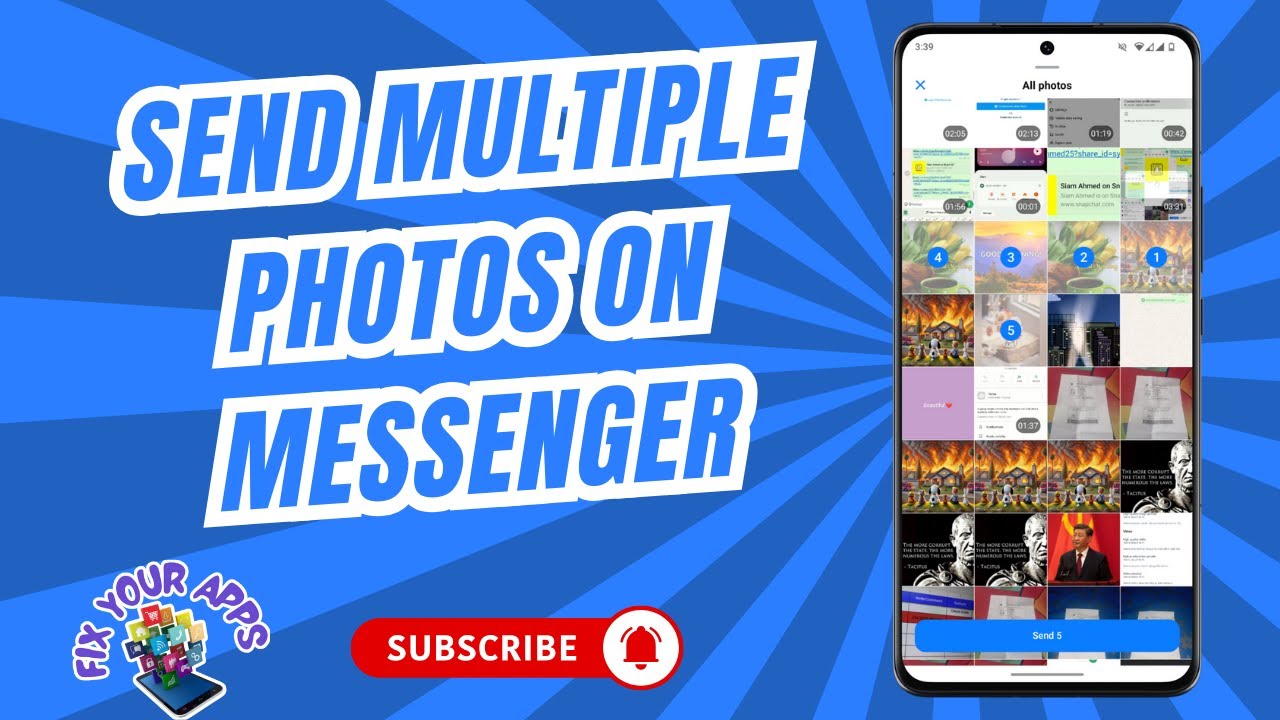 How to Send Multiple Photos On Messenger - Simple Steps - YouTube