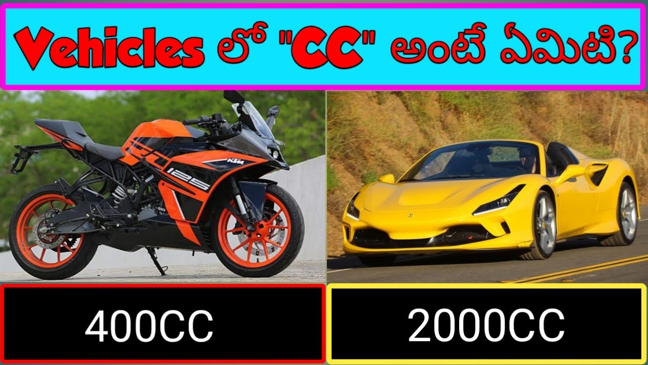 CC అంటే ఏమిటి? | What Is CC in Vehicles | CC | Engine | Car | Bike ...