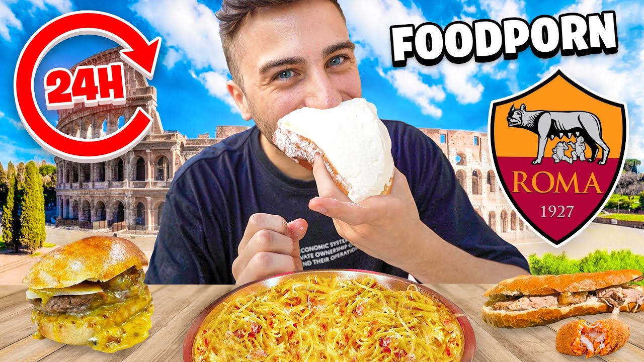 🍝 MANGIO PER 24 ORE I MIGLIORI CIBI di ROMA - YouTube