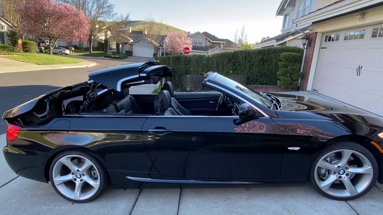 BMW 335i Convertible Top - Open Operation - Danville - YouTube
