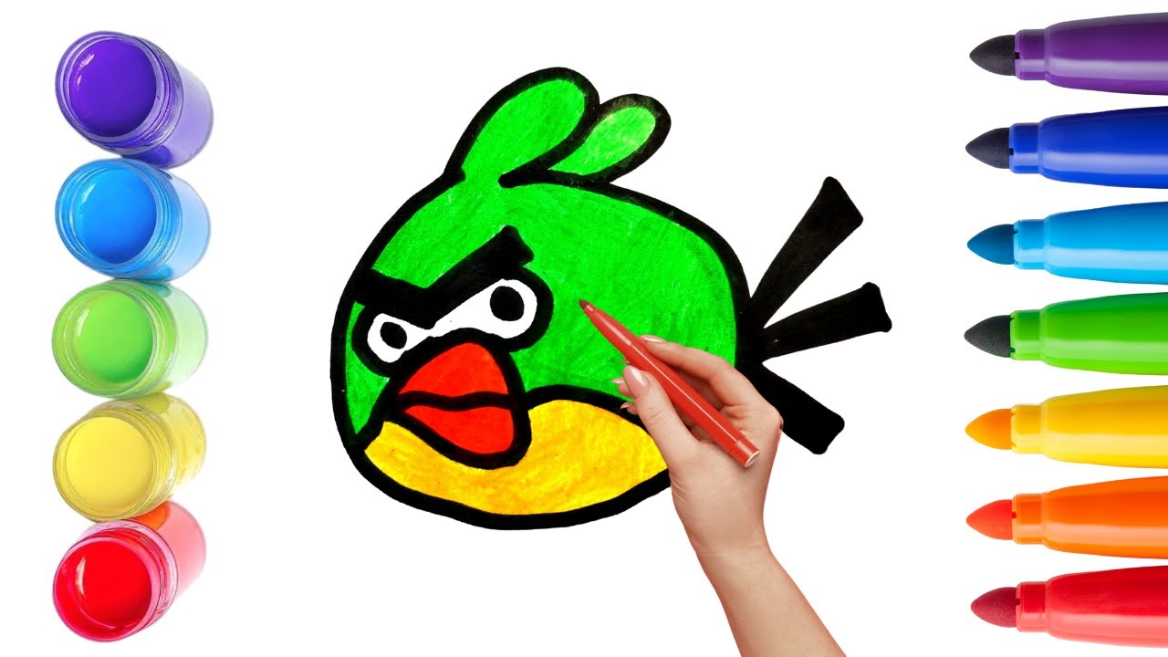 How to Draw angry bird How to Draw 3D angry bird Rainbow angry bird ...