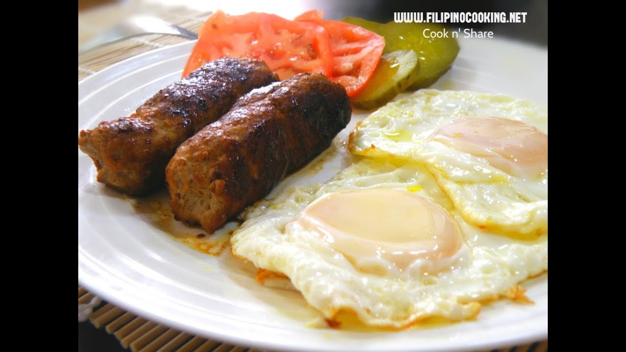 Homemade Skinless Longganisa - YouTube