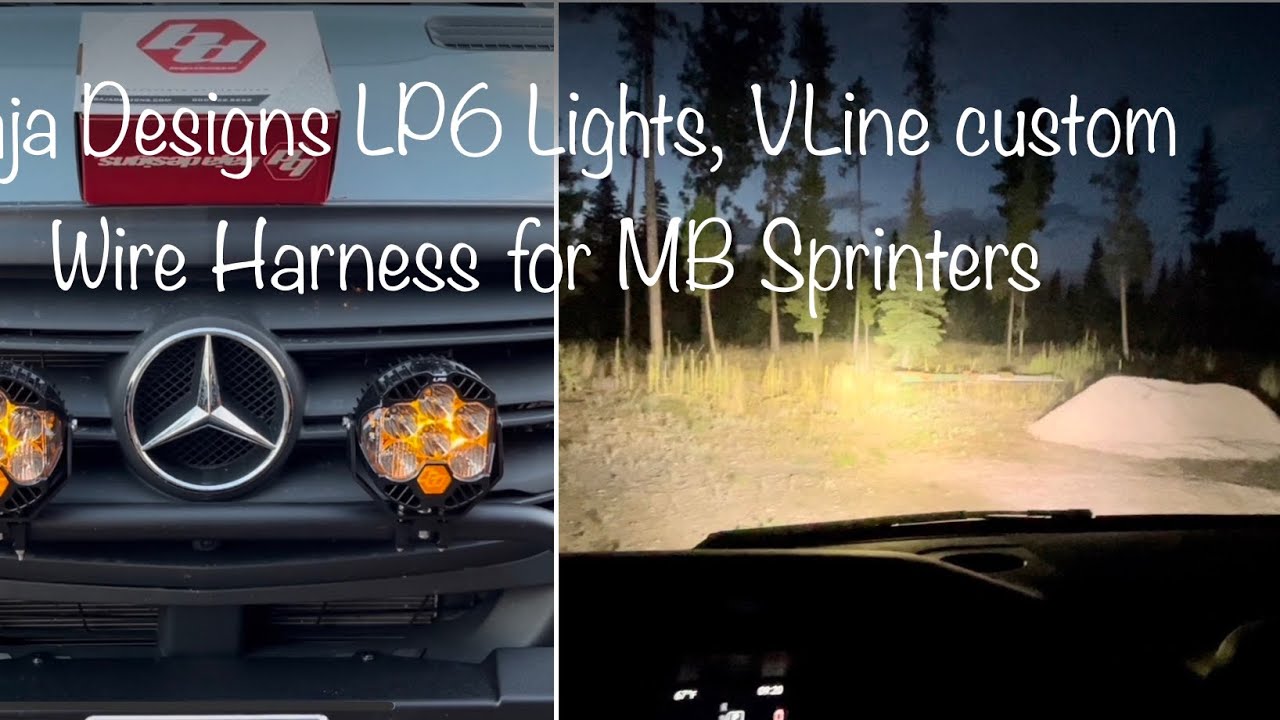 Baja Designs LP6 lights, VLine factory Wire Harness for MB Sprinter ...