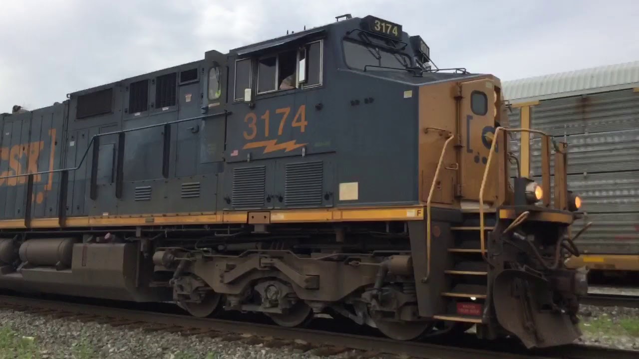 CSX with extremely friendly crew and c40w-8!! Syracuse NY - YouTube