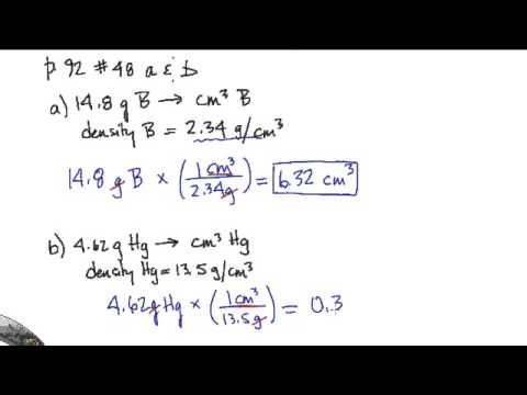 density conversion factors p. 92, #48 - YouTube