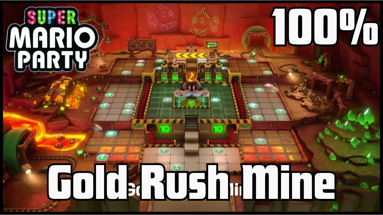 Super Mario Party - 100% Gold Rush Mine - YouTube