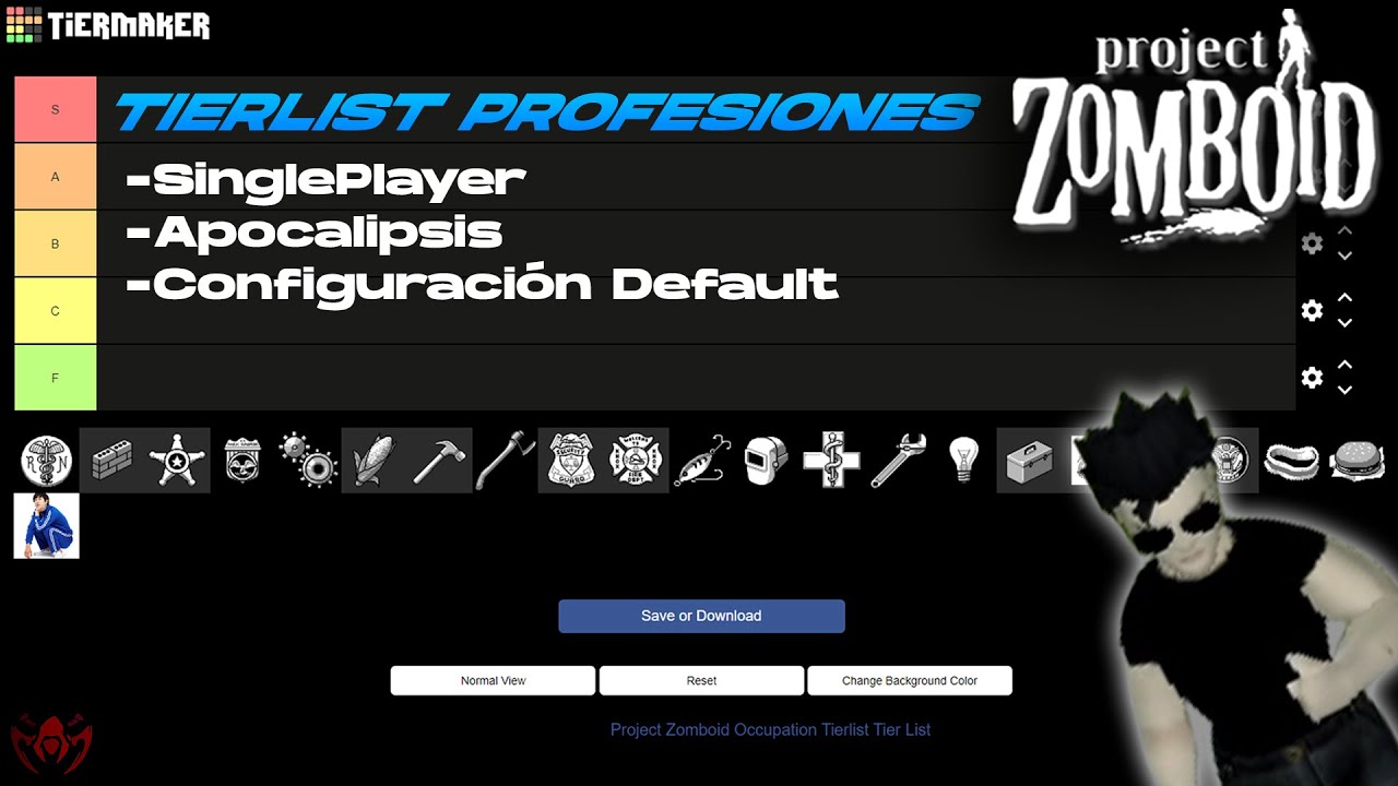 😎 Tier List Profesiones | Project Zomboid 💀 (Desactualizado) - YouTube