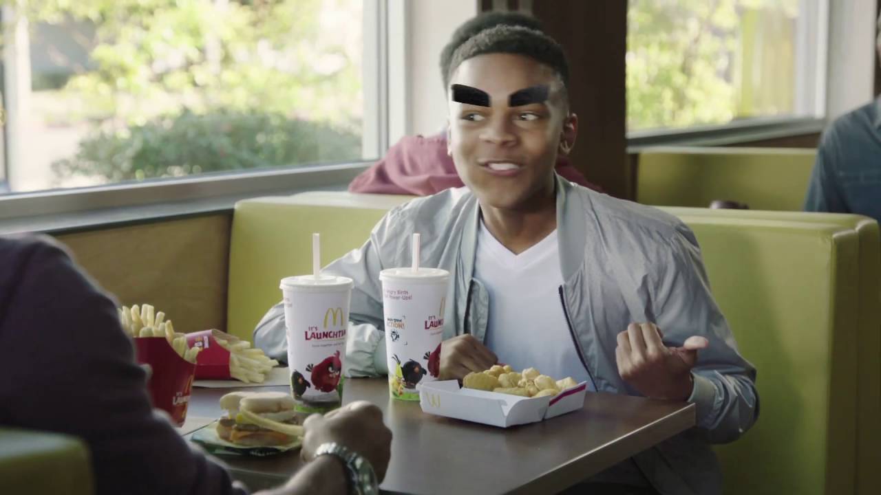 McDonalds - Angry Birds Eyebrows AR experience - YouTube