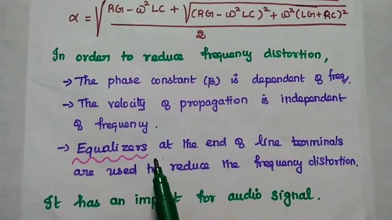 Waveform Distortion in Transmission Line - Line Distortion - YouTube