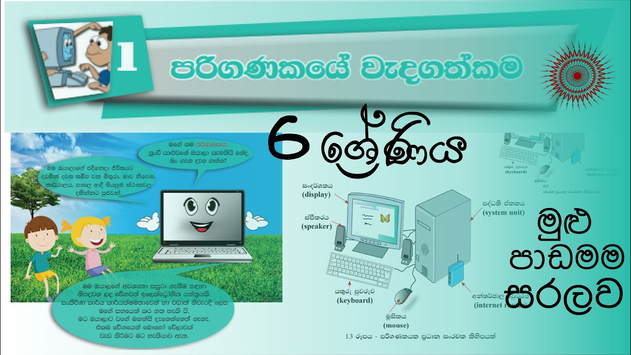 grade 6 ict first [1] lesson| impotent of computer |Sinhala and English ...