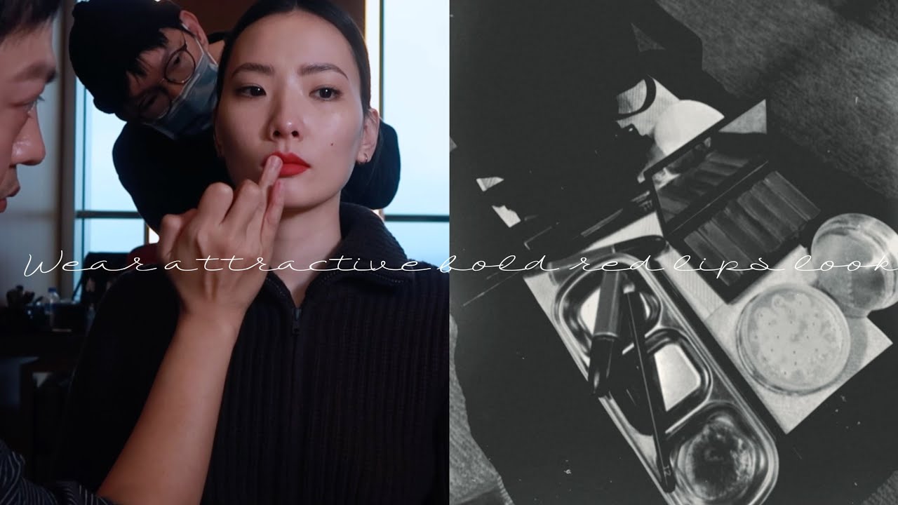 Joey makeup | bts | Wear attractive bold red lips look #輕紅唇 - YouTube