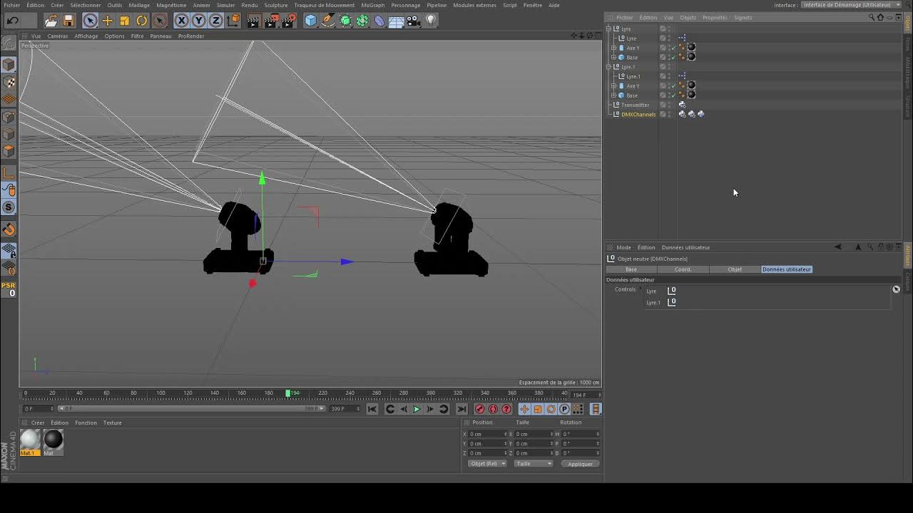 Cinema 4D - Real Time DMX Pyhton Scripts tests - YouTube