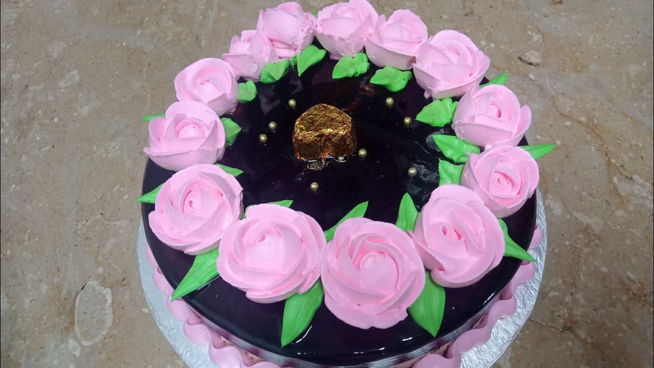 chocolate cake new Design| cream cake recipes | cake Decorations|new ...
