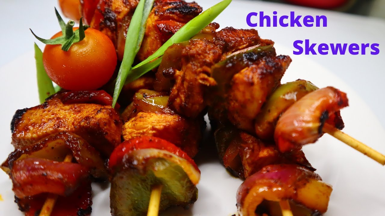Chicken Skewers II Chicken shashlik II Chicken recipe II Recipe garage ...