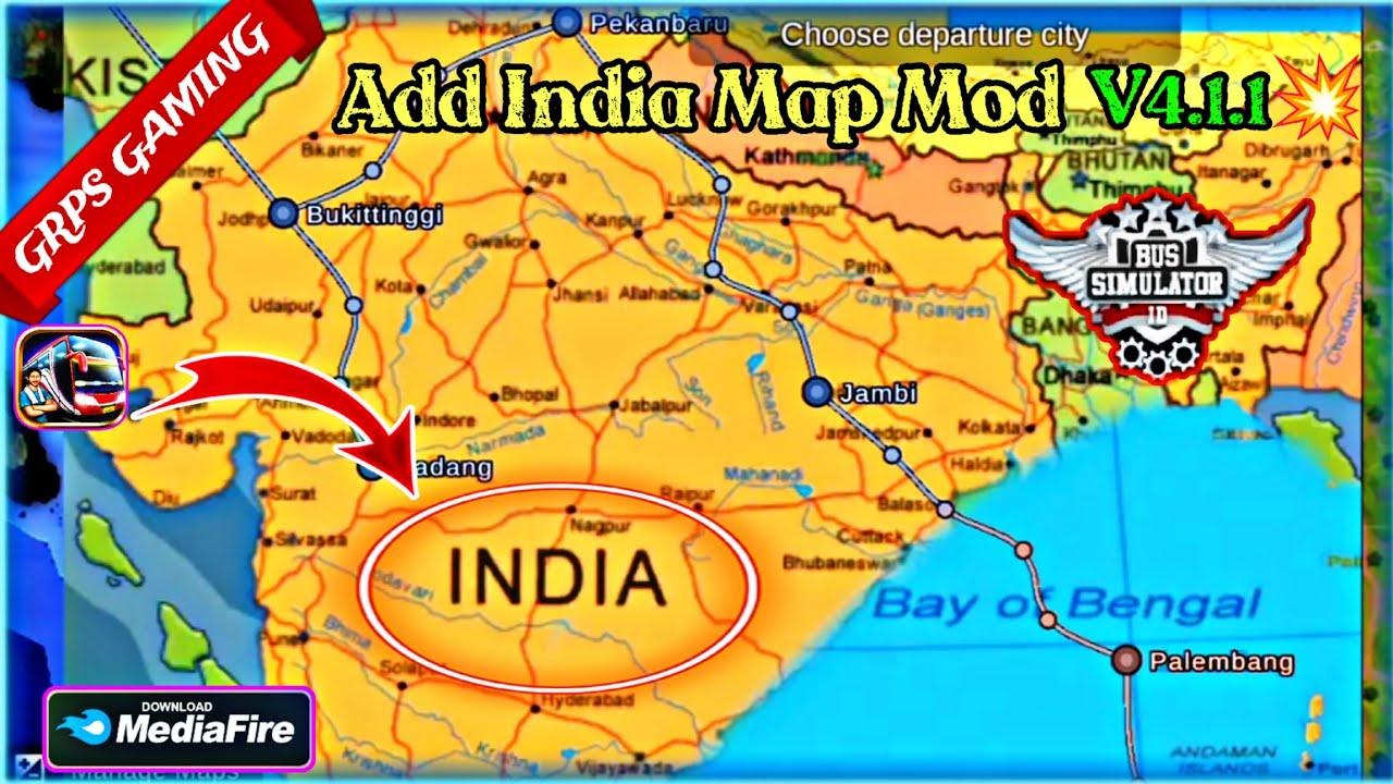 🎀🎀How to make India Map🥰Mod V4.1.1💥||New Garage Added😍||Support for All ...
